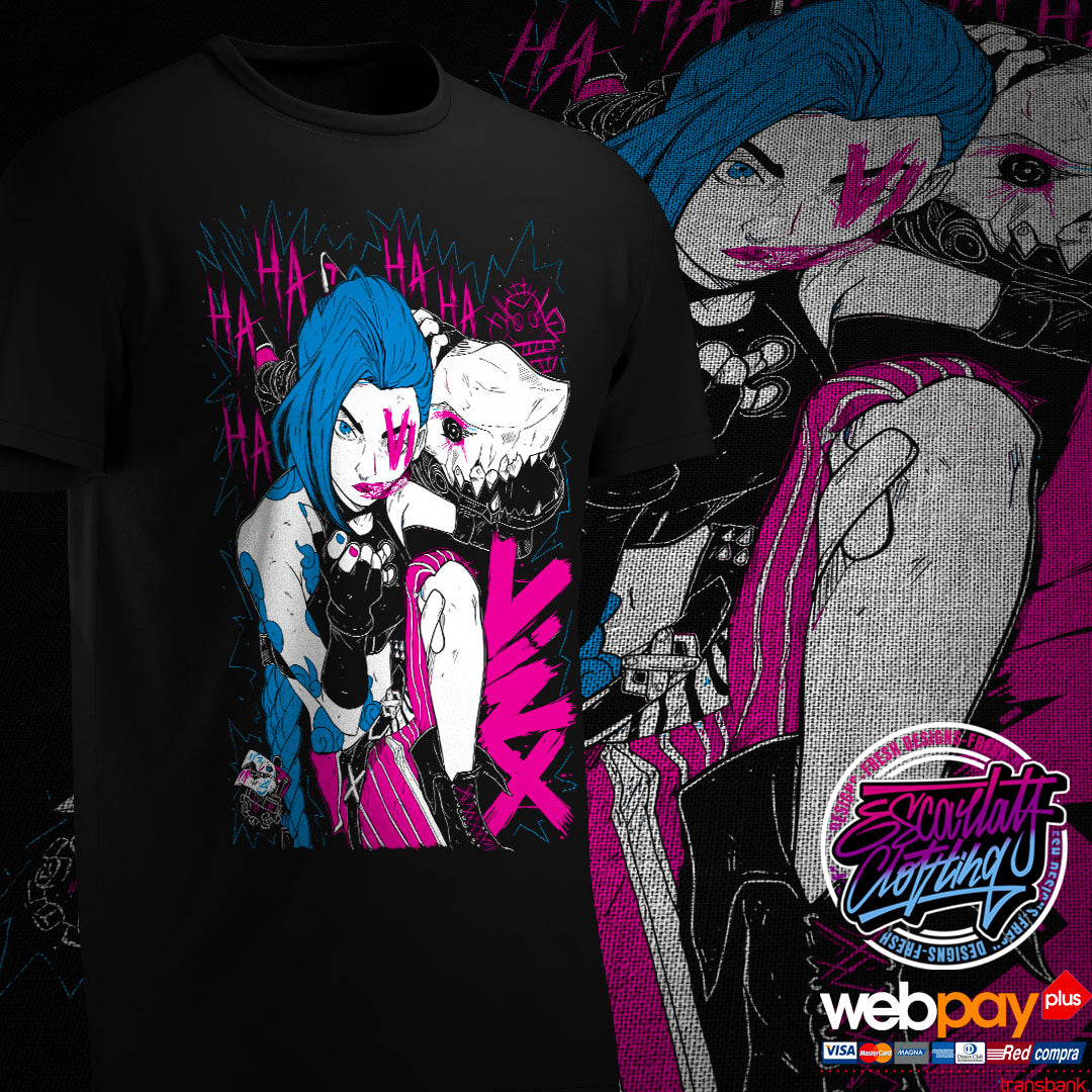 POLERA NEGRA JINX 2 - ARCANE – ESCARLATA CLOTHING